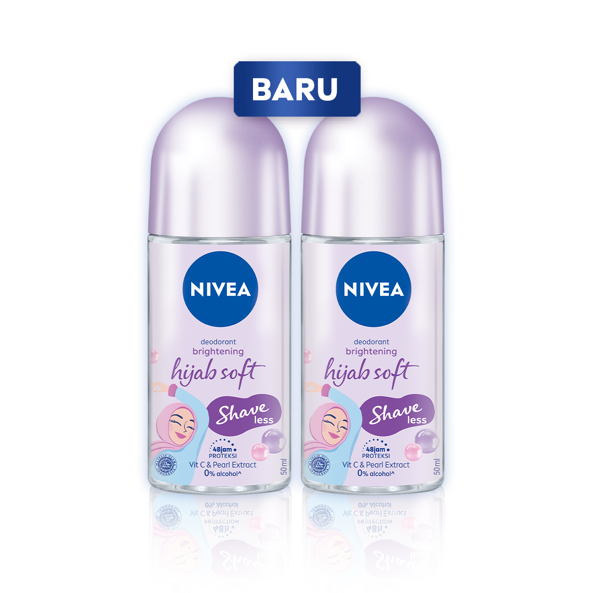 NIVEA Deodorant Roll On Brightening Hijab Soft 50ml - Twinpack ...