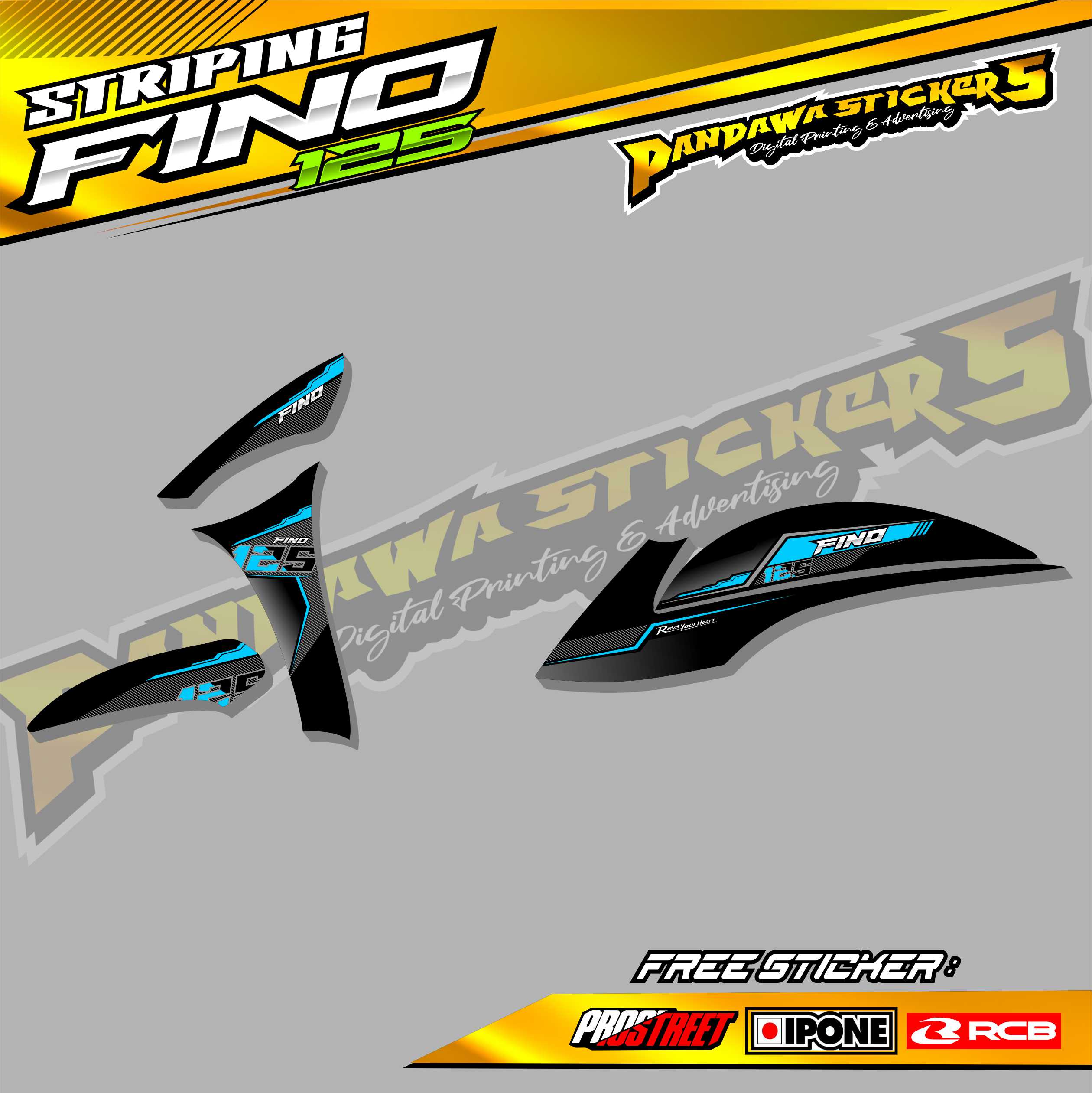 STRIPING VARIASI MOTOR YAMAHA FINO / STICKER LIST VARIASI MOTOR YAMAHA ...