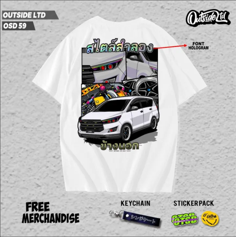 . KAOS TOYOTA INNOVA HITAM FONT HOLOGRAM THAILAND LIMITED EDITION, T ...