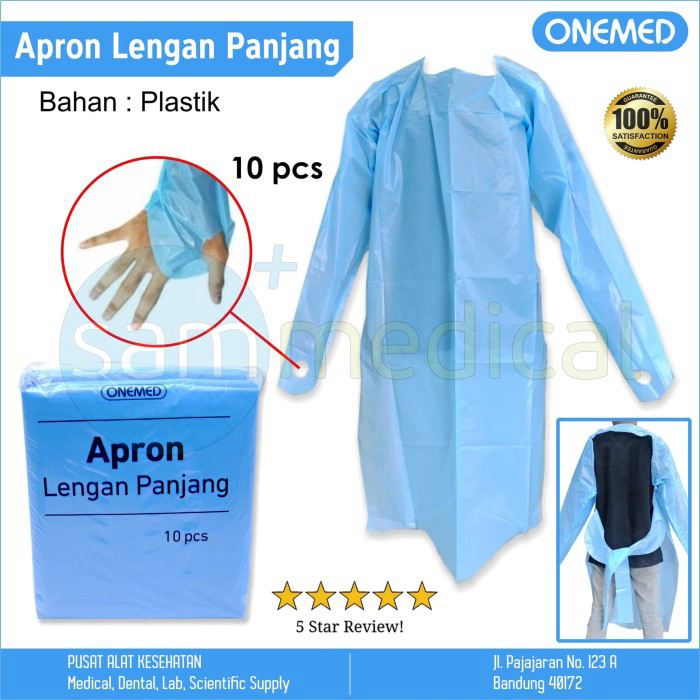 ONE MED Apron atau Celemek Plastik Lengan Panjang per 10 PCS | Lazada ...