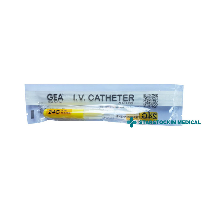 Intra Venous Catheter 24 G GEA IV Abbocath Jarum Infus Pcs | Lazada ...