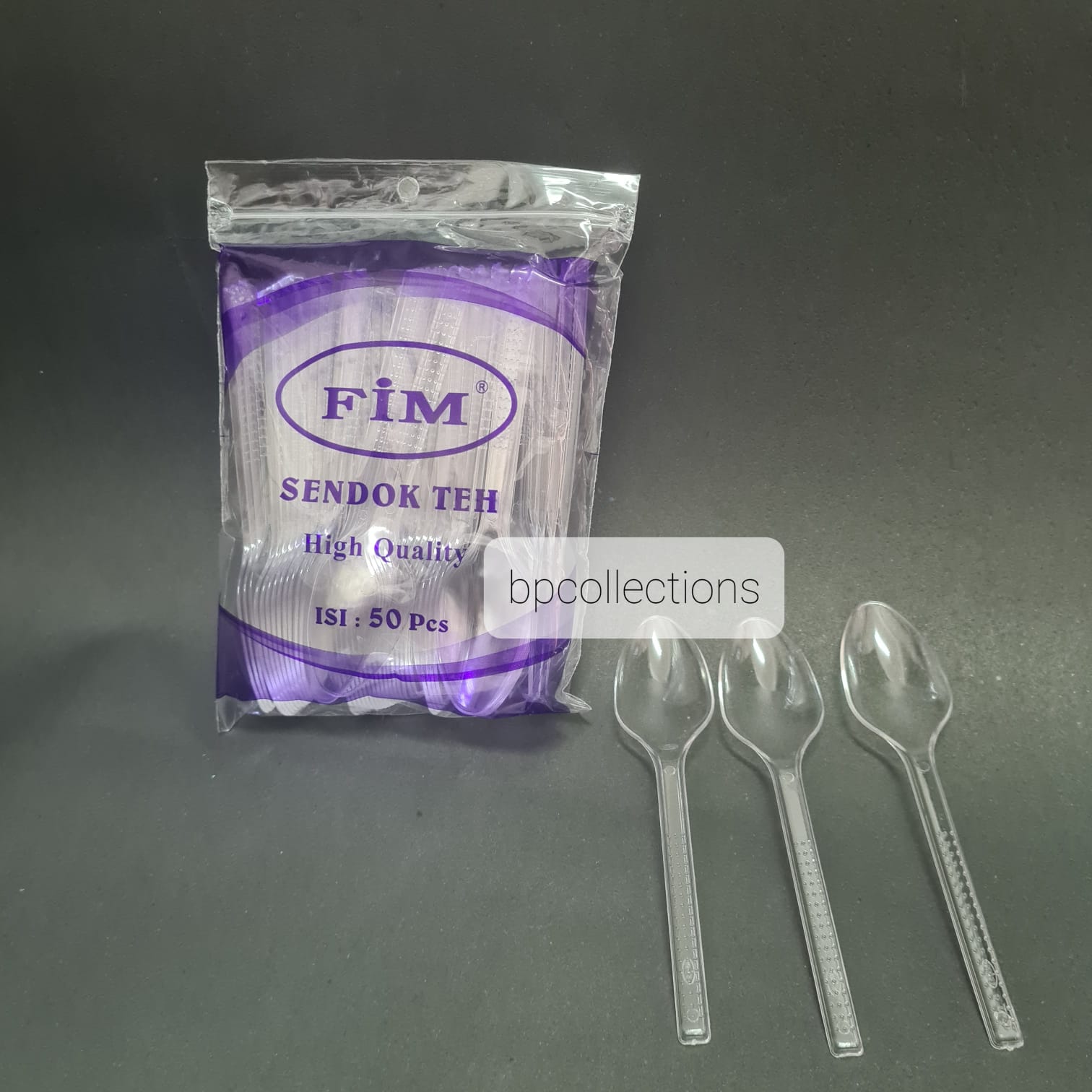 1 PAK 50 pcs SENDOK TEH STG 11cm BENING KECIL TRANSPARAN PUDING CAKE ...