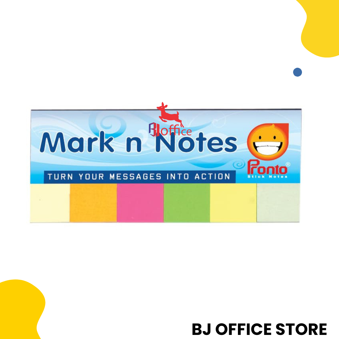 PRONTO MARK N NOTES 6 WARNA POST IT | Lazada Indonesia