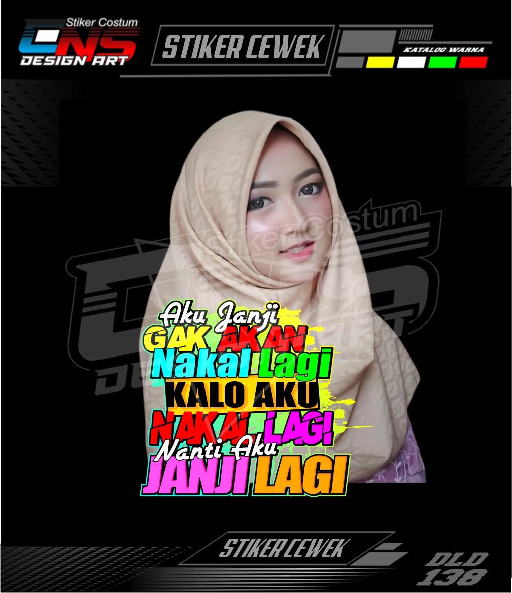 Stiker Cewek Cantik Stiker Vector Hijab Keren Sticker Print Sticker ...