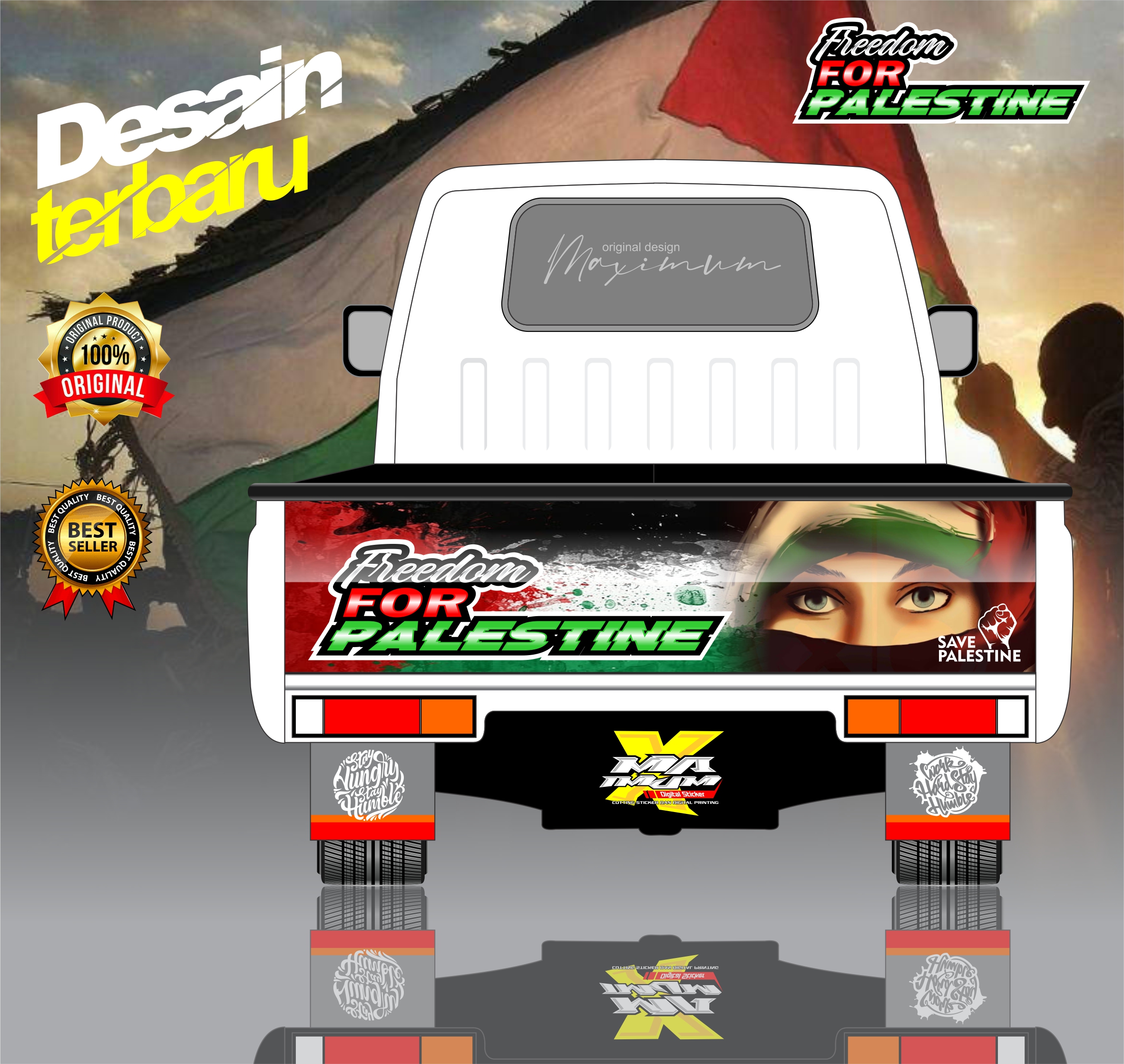 Sticker Pintu Freaa Palestina Sticker Pintu Belakang Mobil Pick Up ...