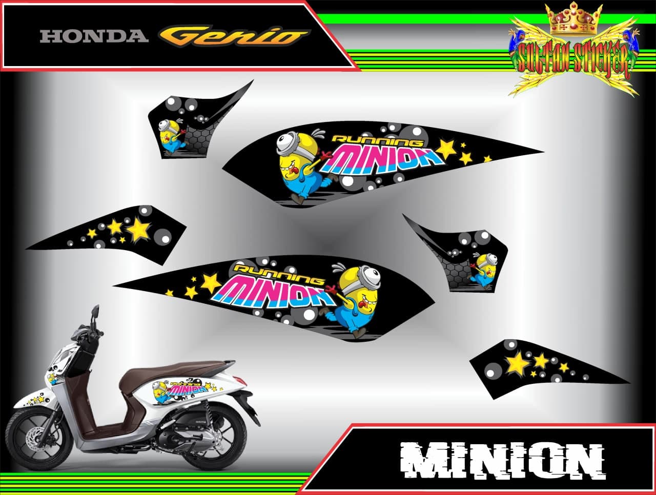 Stiker Streaping Decal Genio Minion | Lazada Indonesia