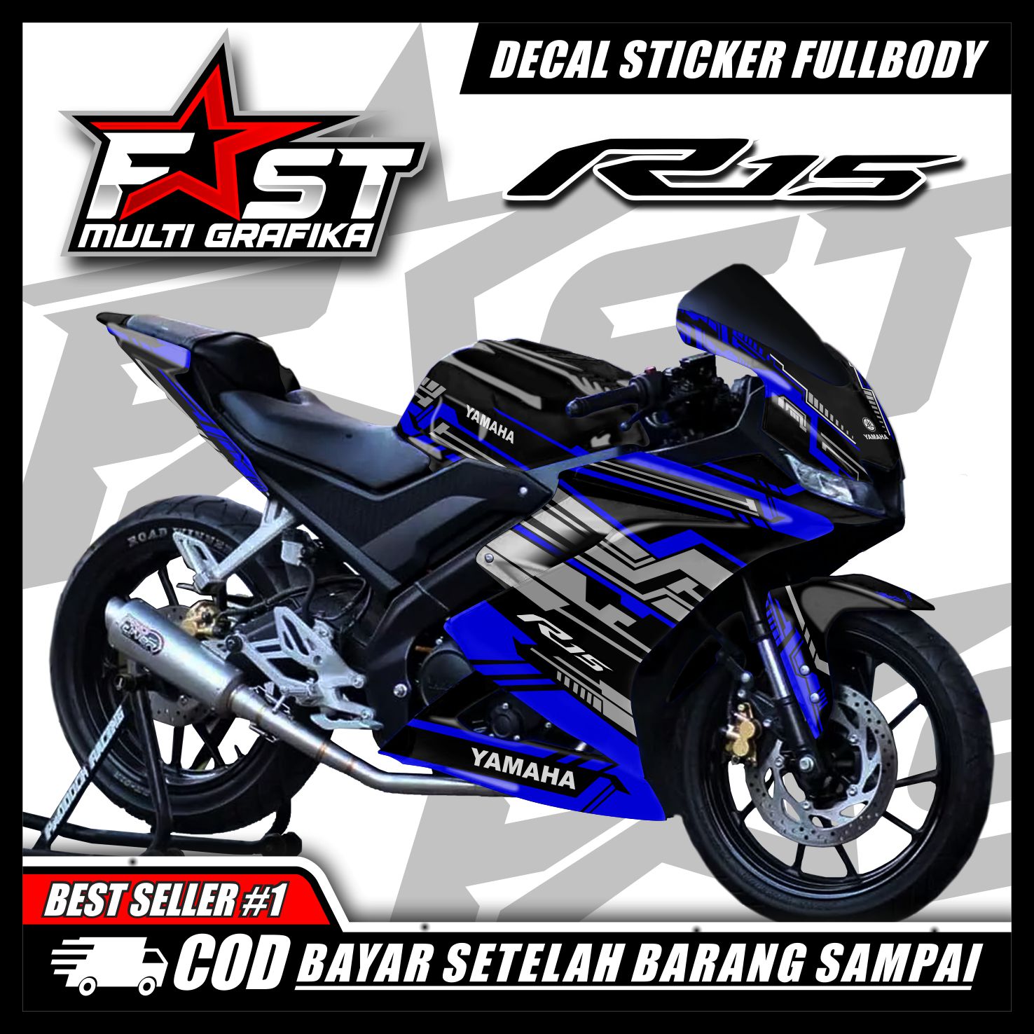 COD Decal Motor Dekal Stiker R15 V3 Full Body Robot New Motif | Lazada ...