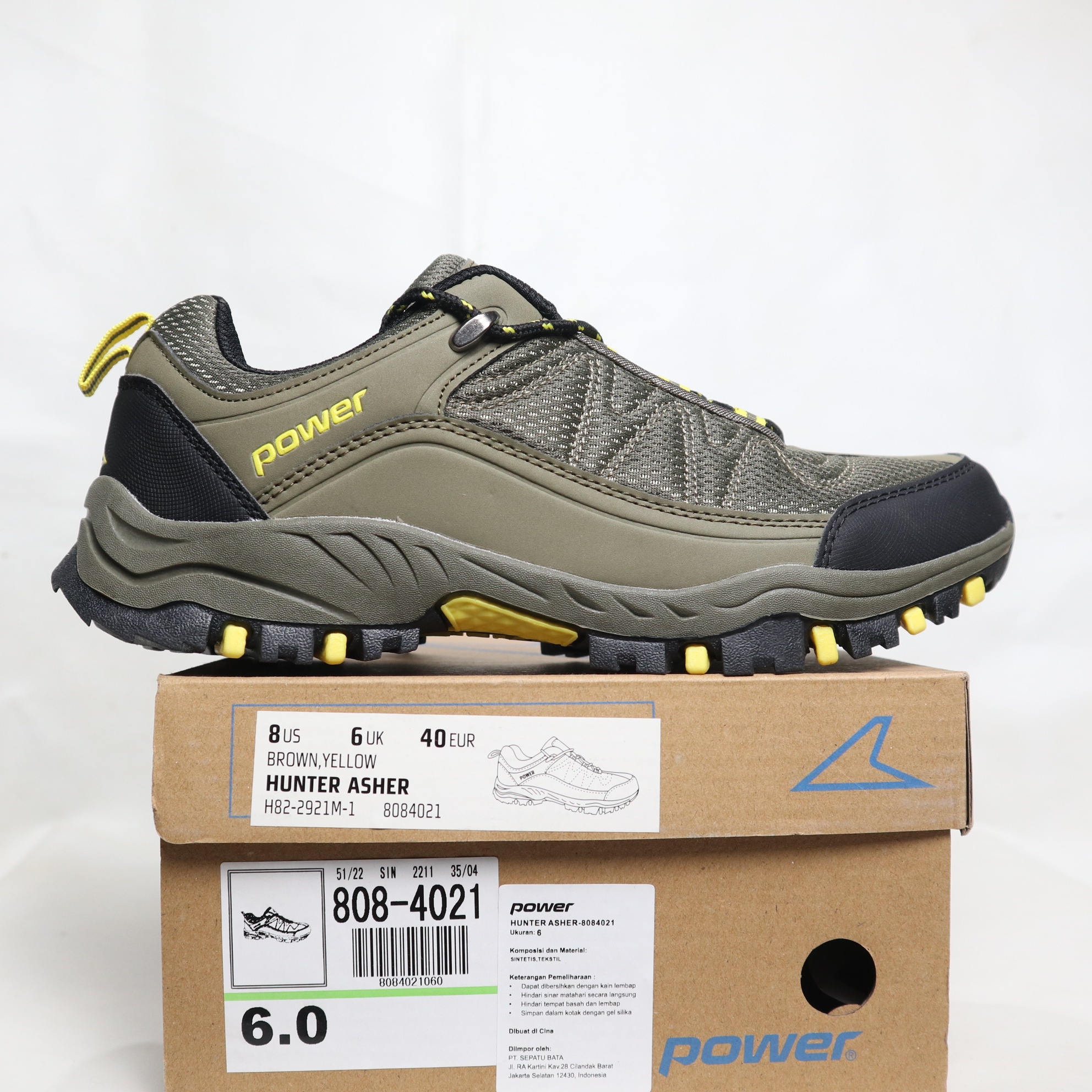 Power Hunter Asher Sepatu Outdoor Pria Brown Yellow | Lazada Indonesia