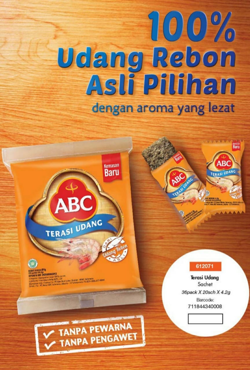 ABC terasi udang 20x4.2 gr. ABC terasi udang rebon tanpa pengawet ...
