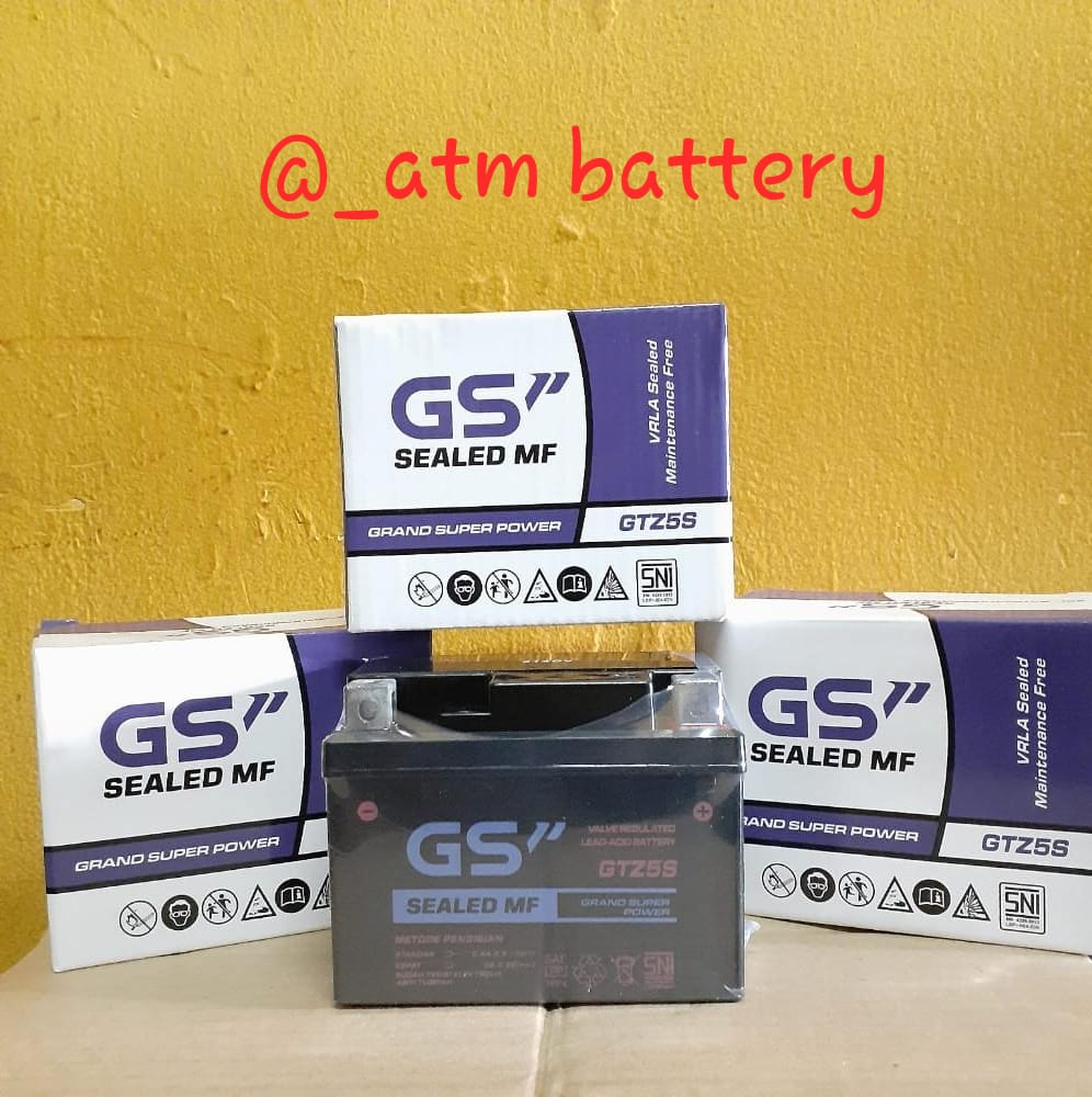 Aki Motor Honda Beat FI CW CBS CARBU KARBU GTZ5 GTZ5S GTZ 5S GS Y Accu Kering MF | Lazada Indonesia