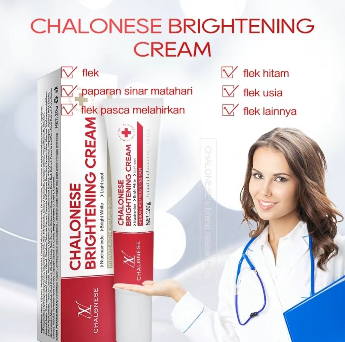 Chalonese Cream Mencerahkan Flek Hitam Menyamarkan Melasma Noda Hitam ...