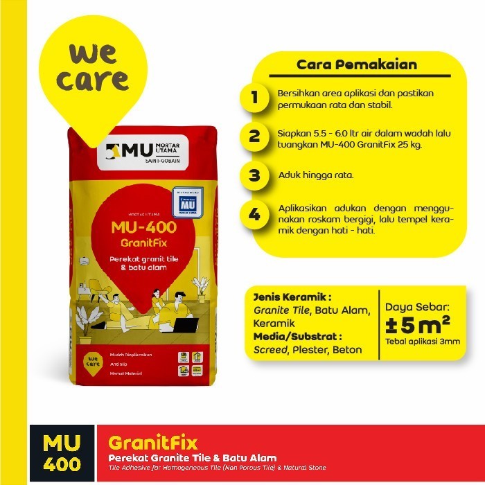 MU 400 semen instan mortar utama weber kiloan kg | Lazada Indonesia