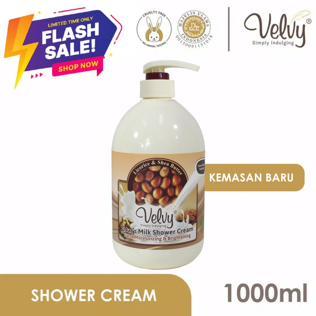 Velvy Goat's Milk Shower Cream Extra Moist Licorice & Shea Butter ...