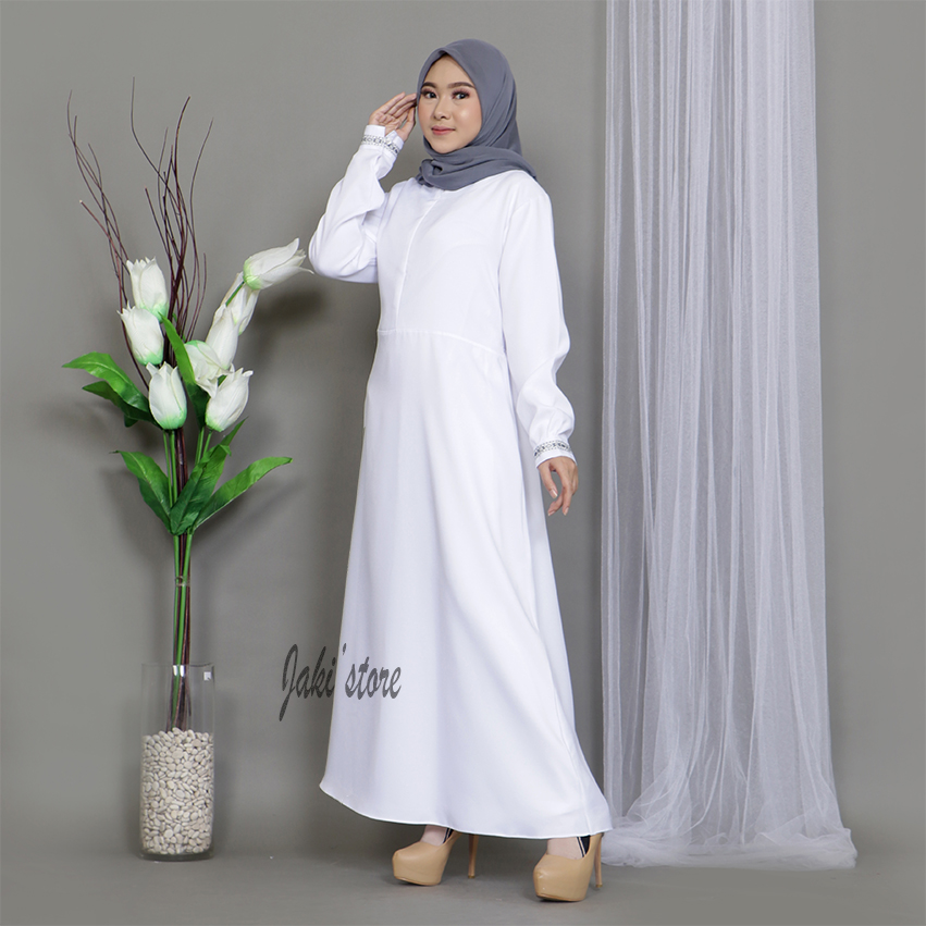 Gamis Putih Polos Gamis Pengajian Gamis Putih Jumbo Gami Putih Bersih ...