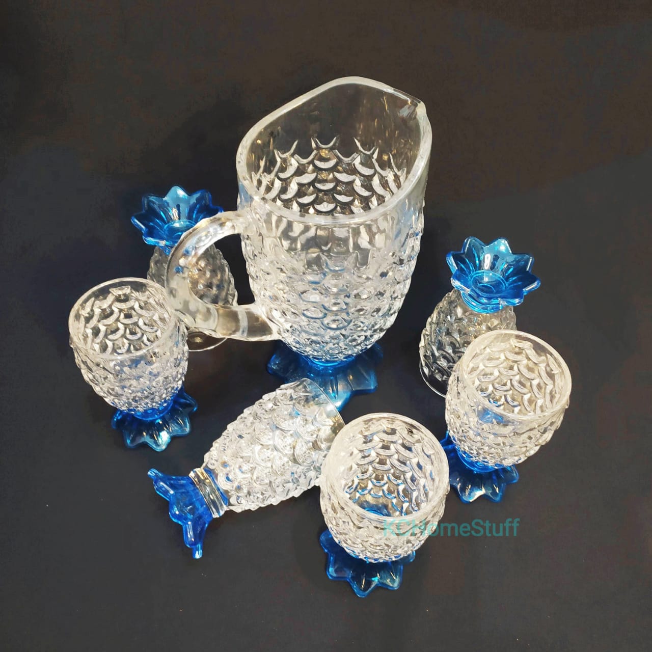 Pitcher Kristal Set (dengan 6 gelas) / Pitcher Kaca Set / Pitcher Set ...
