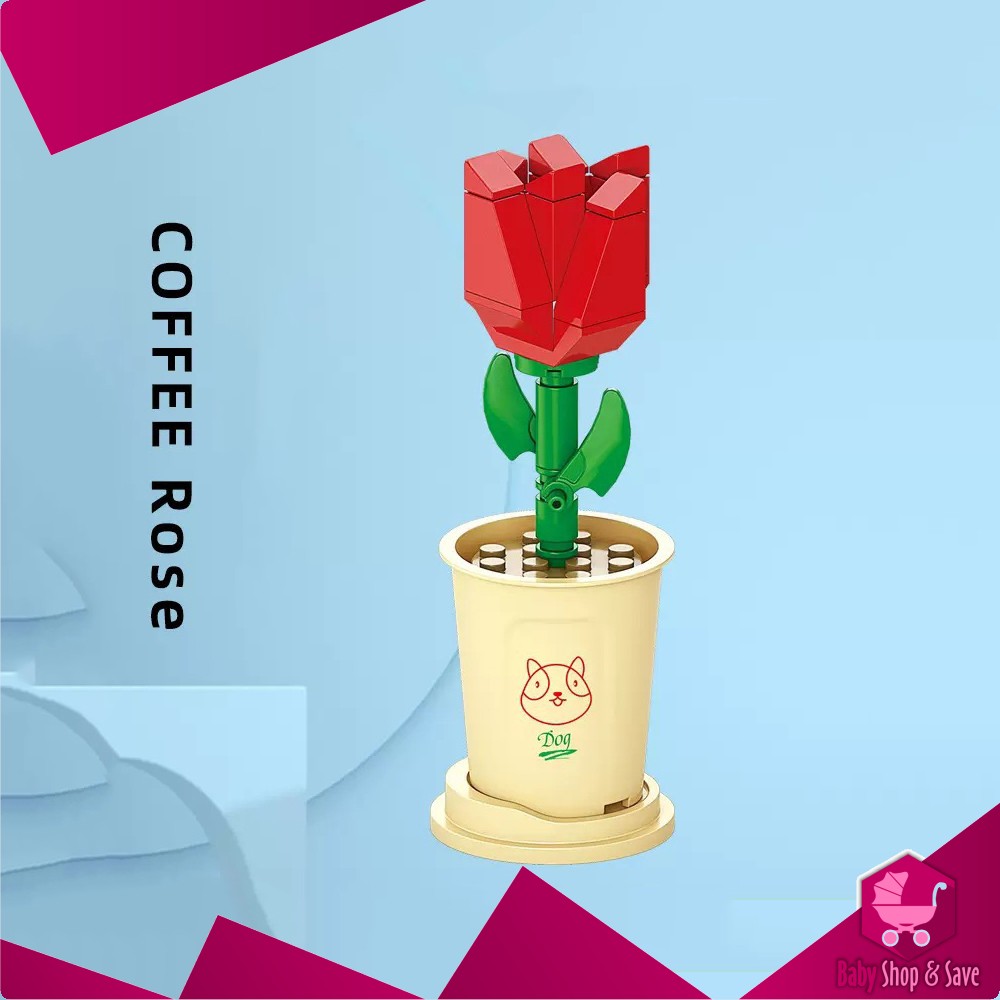 BabyShop-M344 Mainan Edukasi DIY Florist Tanaman Pot Building Block ...