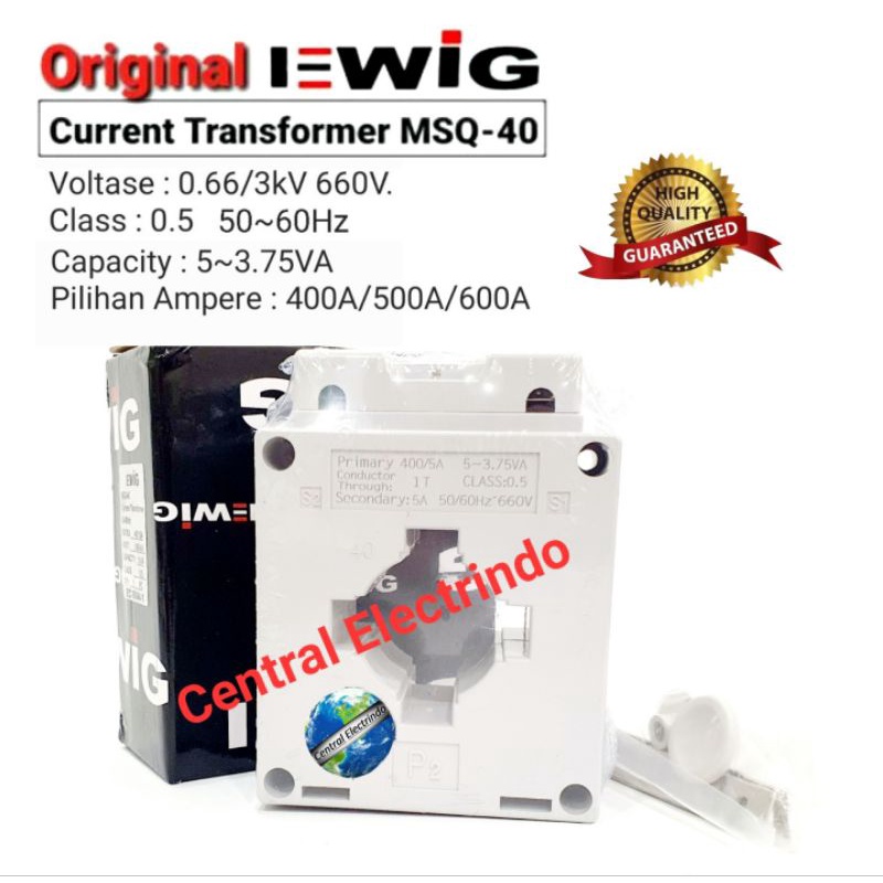 Current Transformer CT MSQ-40 400A~600A/5A EWIG. | Lazada Indonesia