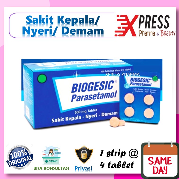 ⚡XPRESS⚡ Biogesic Tablet - Obat Penurun Panas biogesik Bio Gesic Gesik ...
