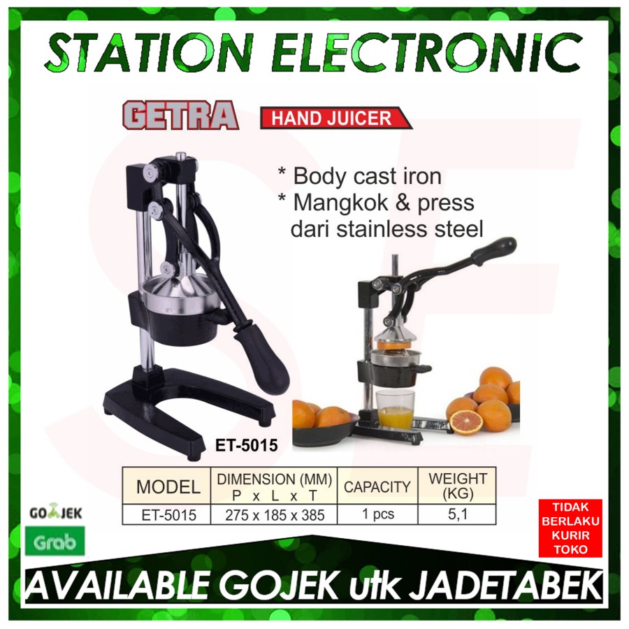 GETRA ET-5015 GETRA PERASAN JERUK / PEMERAS JERUK ET5015 | Lazada Indonesia
