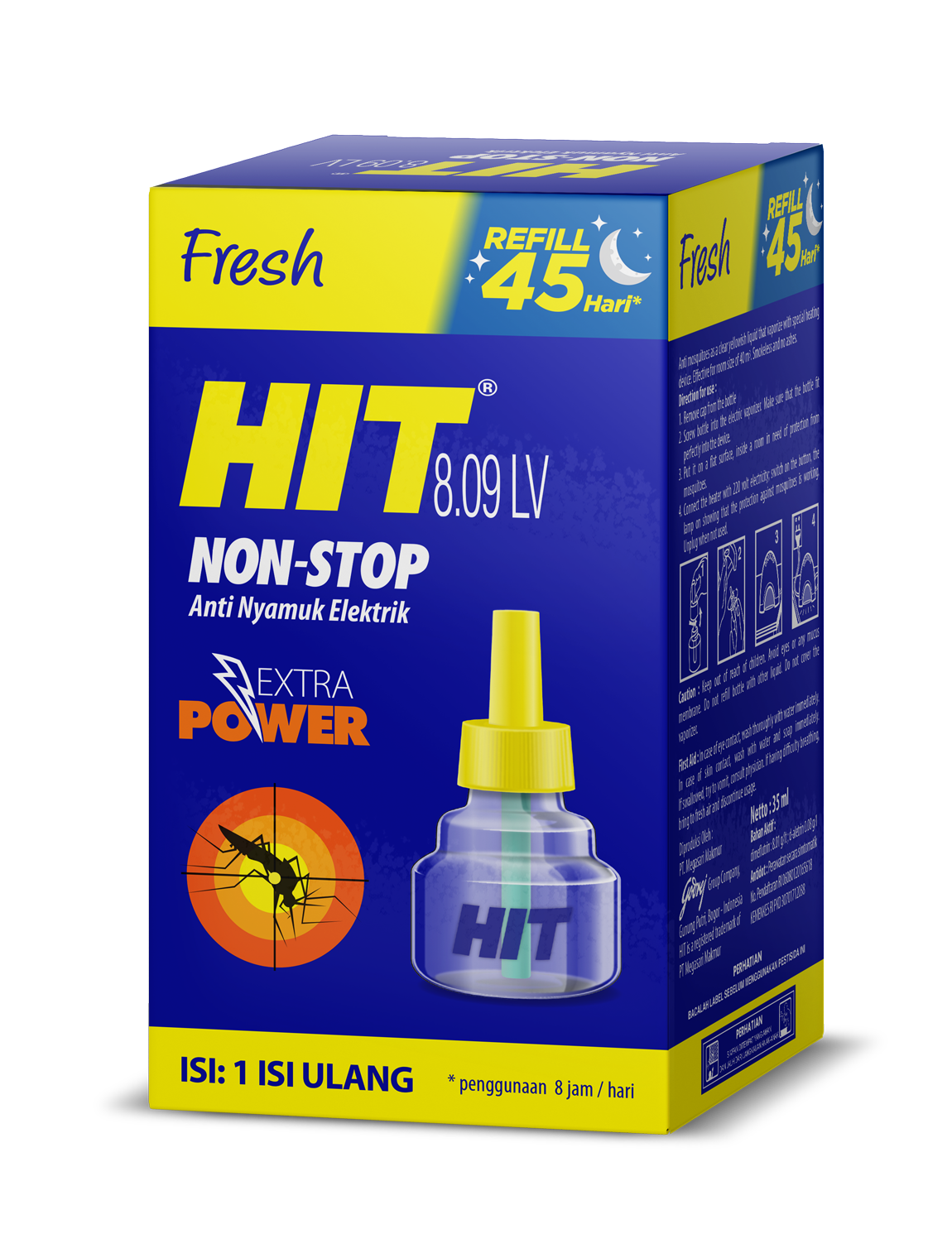 Hit Elektrik Good Knight Non Stop Refill Fresh 45 Hari - Refill Obat Nyamuk Elektrik - Bunuh ...