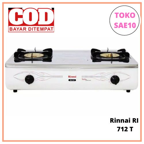Rinnai Kompor Gas 2 Tungku RI 712 T / RI-712T Stainless Api Turbo RI ...