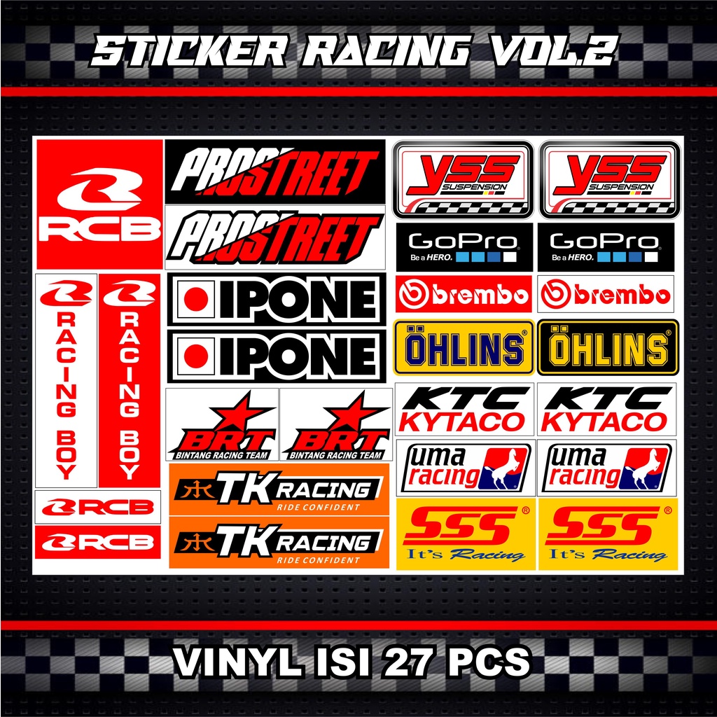 Sticker Pack Racing Stiker Motor harga perlembar | Lazada Indonesia