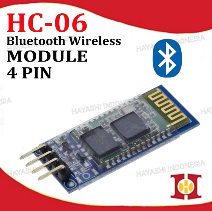 HC-06 HC06 4 Pin Bluetooth Transceiver Modul Wireless Arduino Uno Mega ...