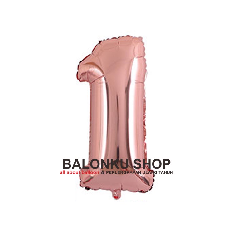 Balon Foil Angka Jumbo Rose Gold 80 Cm / Balon Angka Jumbo 80cm ...