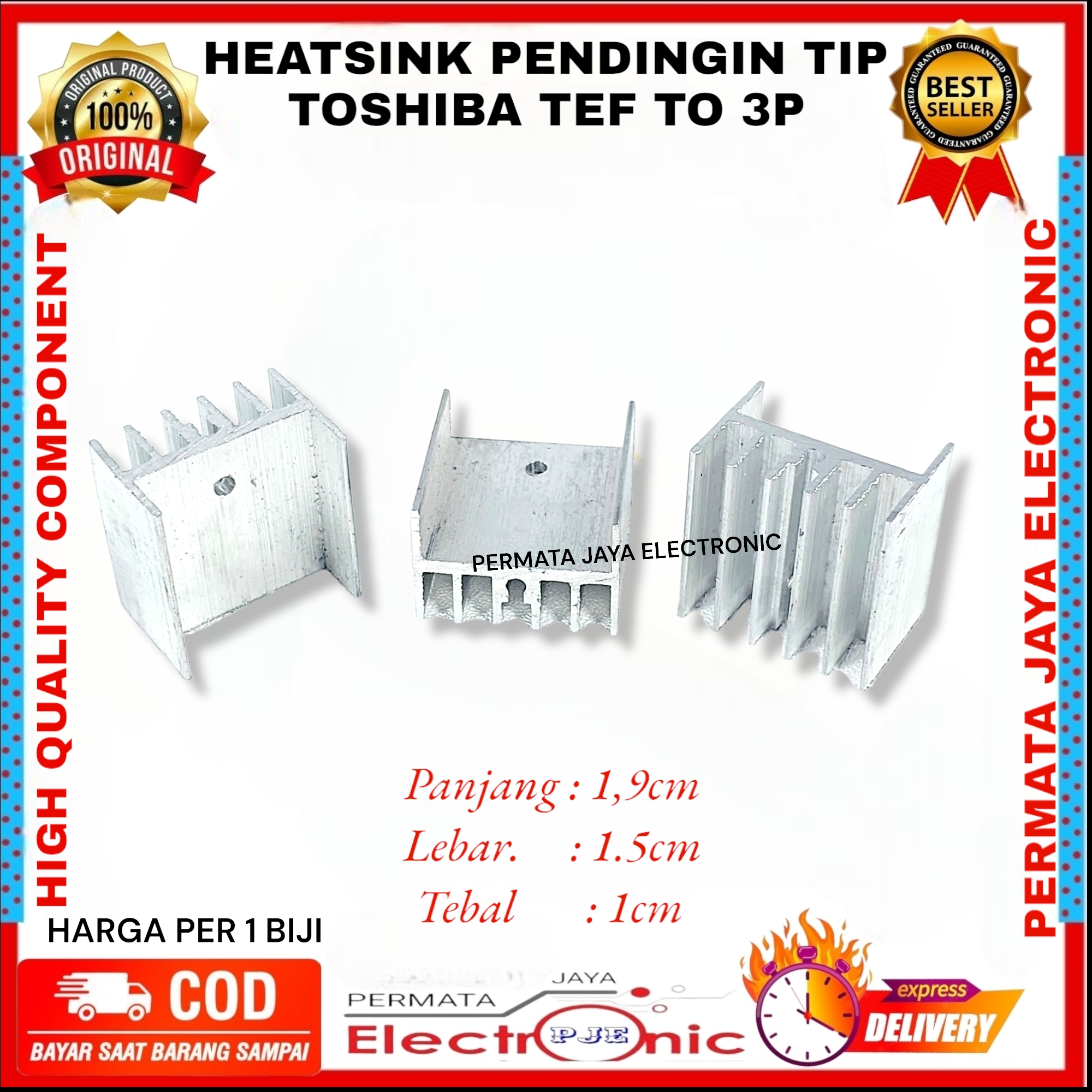 Pendingin Heat Sink To 220 Transistor Aluminium Heatsink Abu Abu