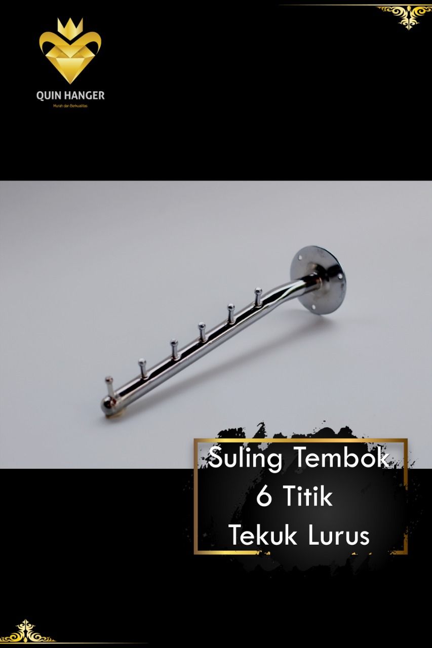 Suling Tembok paku 6/gantungan hanger 6 titik Model Lurus Bekali Tekuk ...