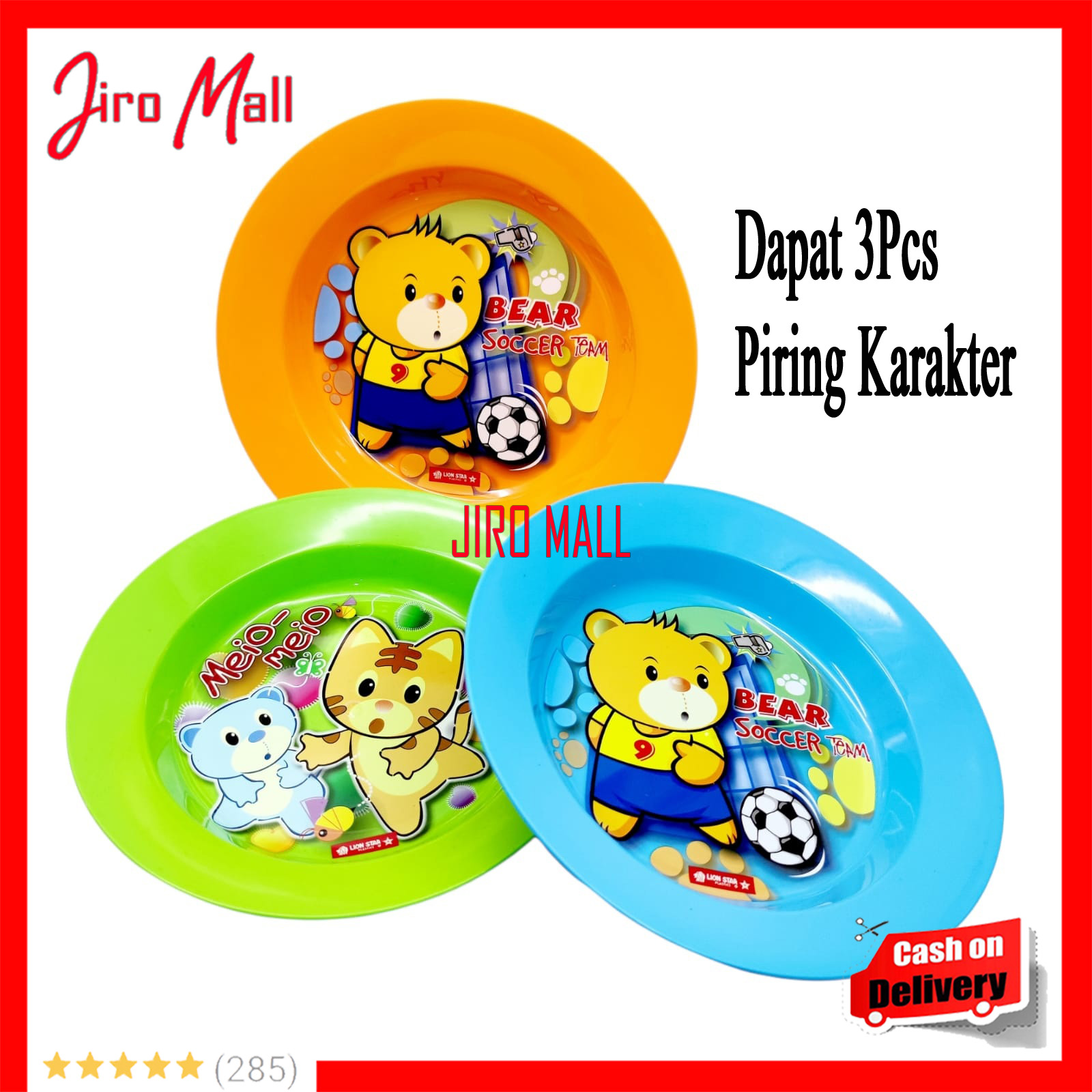 ORIGINAL !! LION STAR 3 Pcs Piring Makan Anak 8 inch / TS-7 Plate ...