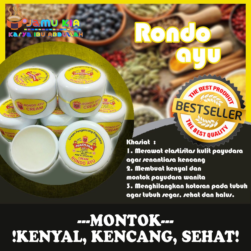 RONDO AYU, CREAM PEMBESAR PAYUDARA RONDO AYU ASLI MADURA BREAST CREAM ...