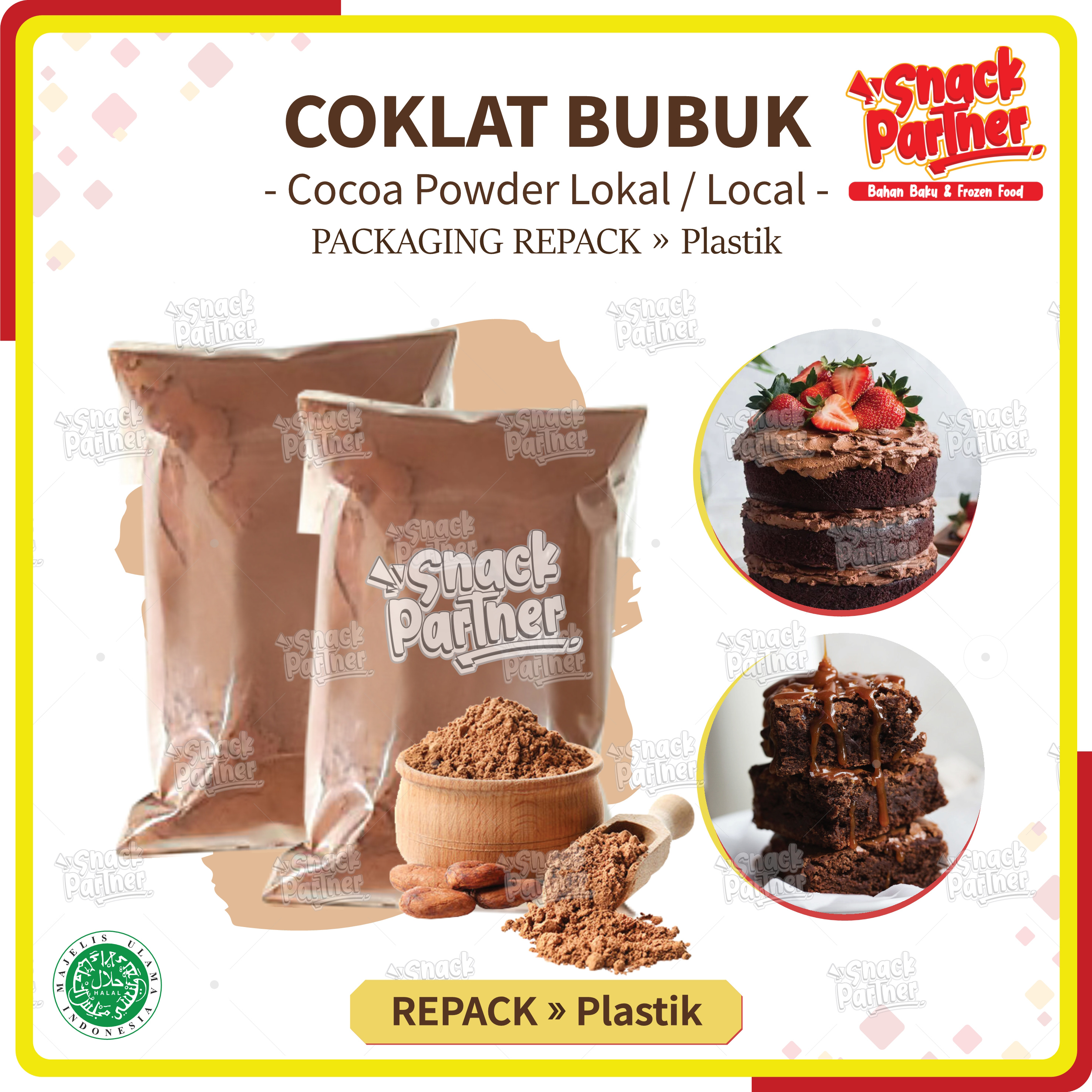 COCOA POWDER LOCAL & PREMIUM / Coklat Bubuk Lokal Murni REPACK 100 ...