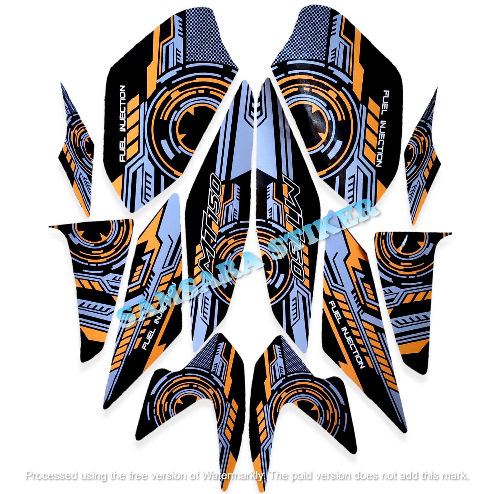STIKER STRIPING LIS LES BODY MOTOR YAMAHA VIXION NVA VARIASI LIS ...