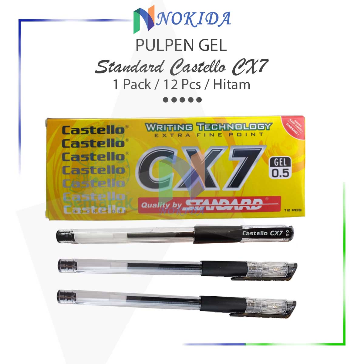 Nokida Ballpoint Gel Standard CX7 Castello [1 Pak] / Bulpen Bolpen Ball ...