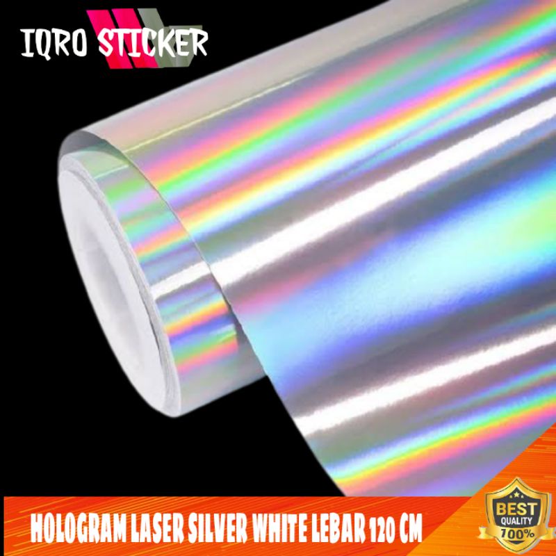 Sticker skotlet pelangi hologram putih / Sticker skotlet motor ...