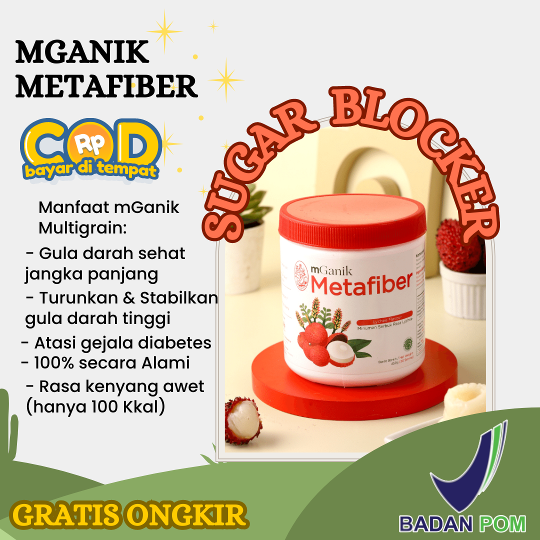 Mganik Metafiber 1 tube 450gr Original I SUPLEMEN DIABETES | Lazada ...
