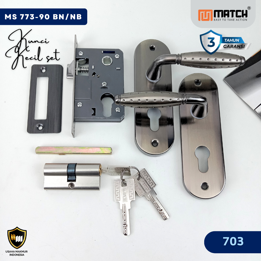 MATCH KUNCI PINTU KECIL KOMPLIT / Satu Set Kunci Pintu Lengkap Set Garansi 3 thn MS 90 | Lazada ...