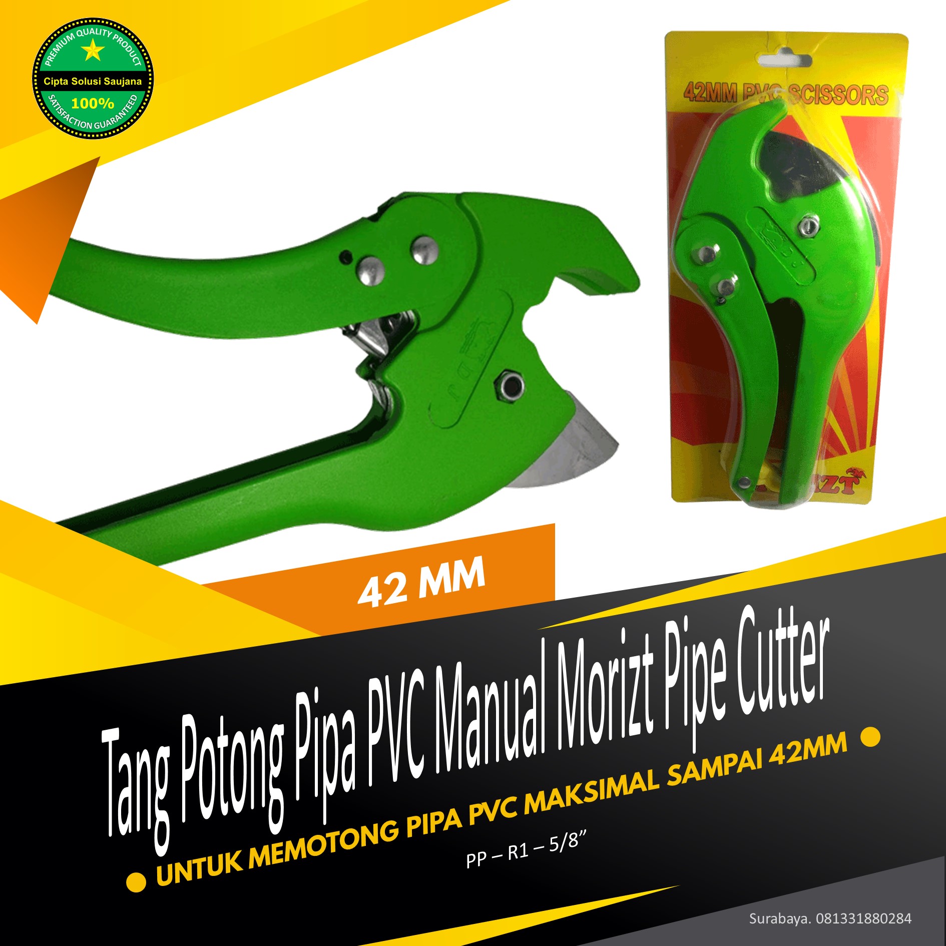 PIPE CUTTER MORIZT 42MM ALAT POTONG PIPA AIR TANG POTONG PIPA PARALON ...