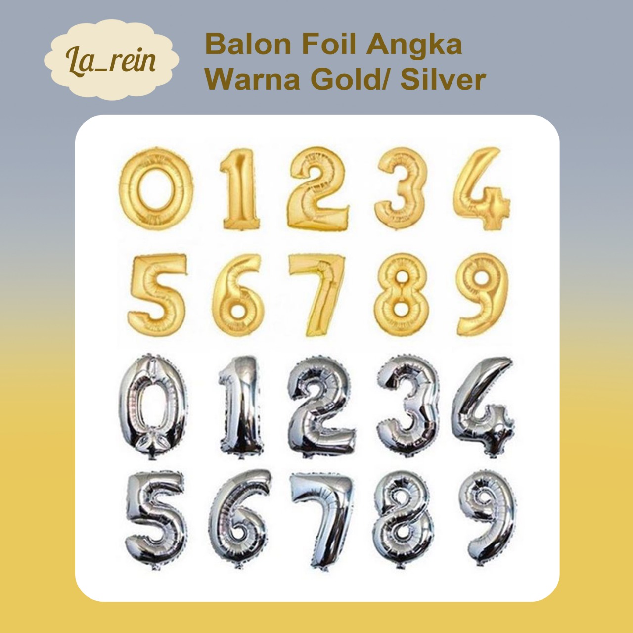 Balon Foil Angka/ Balon Angka Ulang Tahun/ Balon Foil | Lazada Indonesia