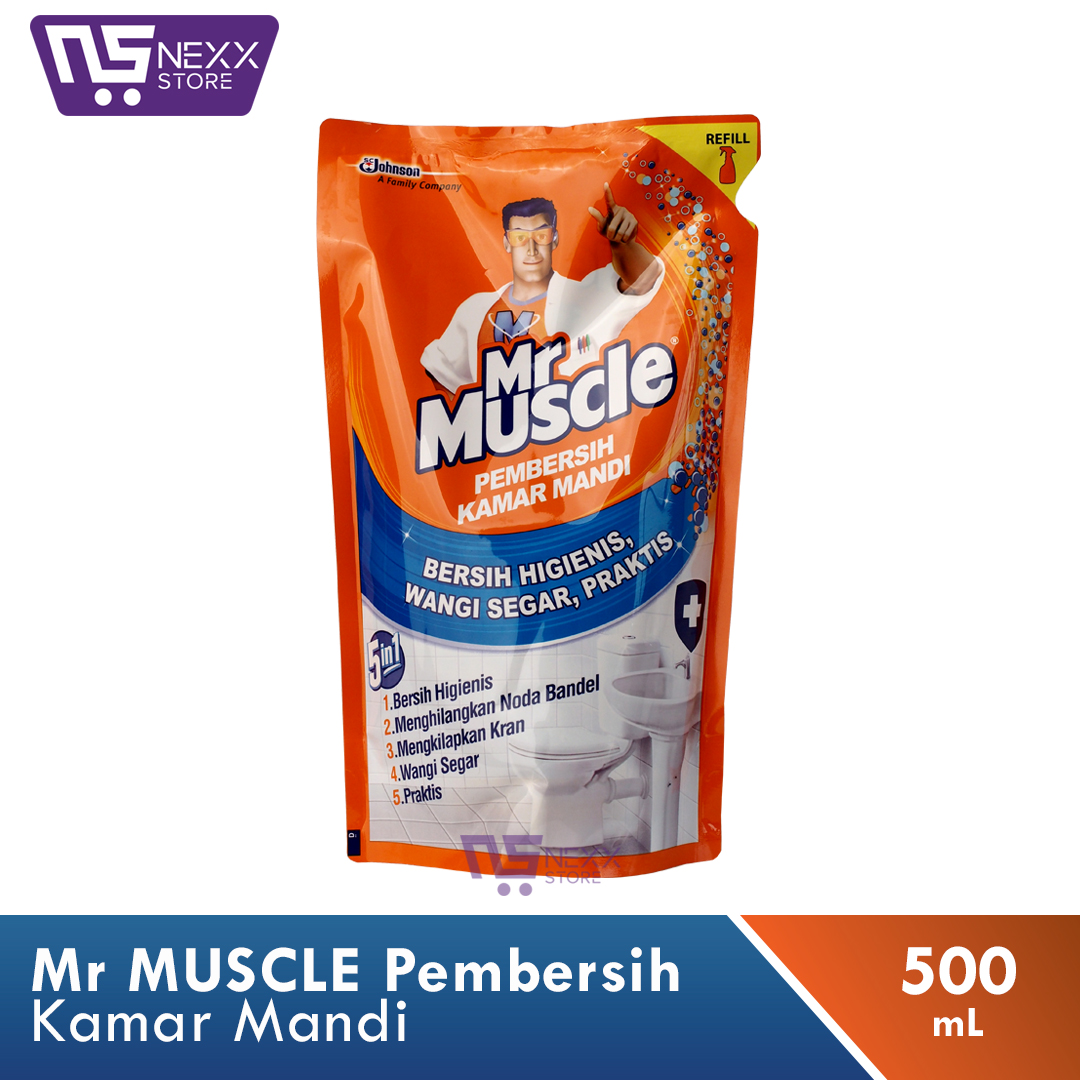 Mr. Muscle Pembersih Kamar Mandi 5-in-1 POUCH 500 ml | Lazada Indonesia