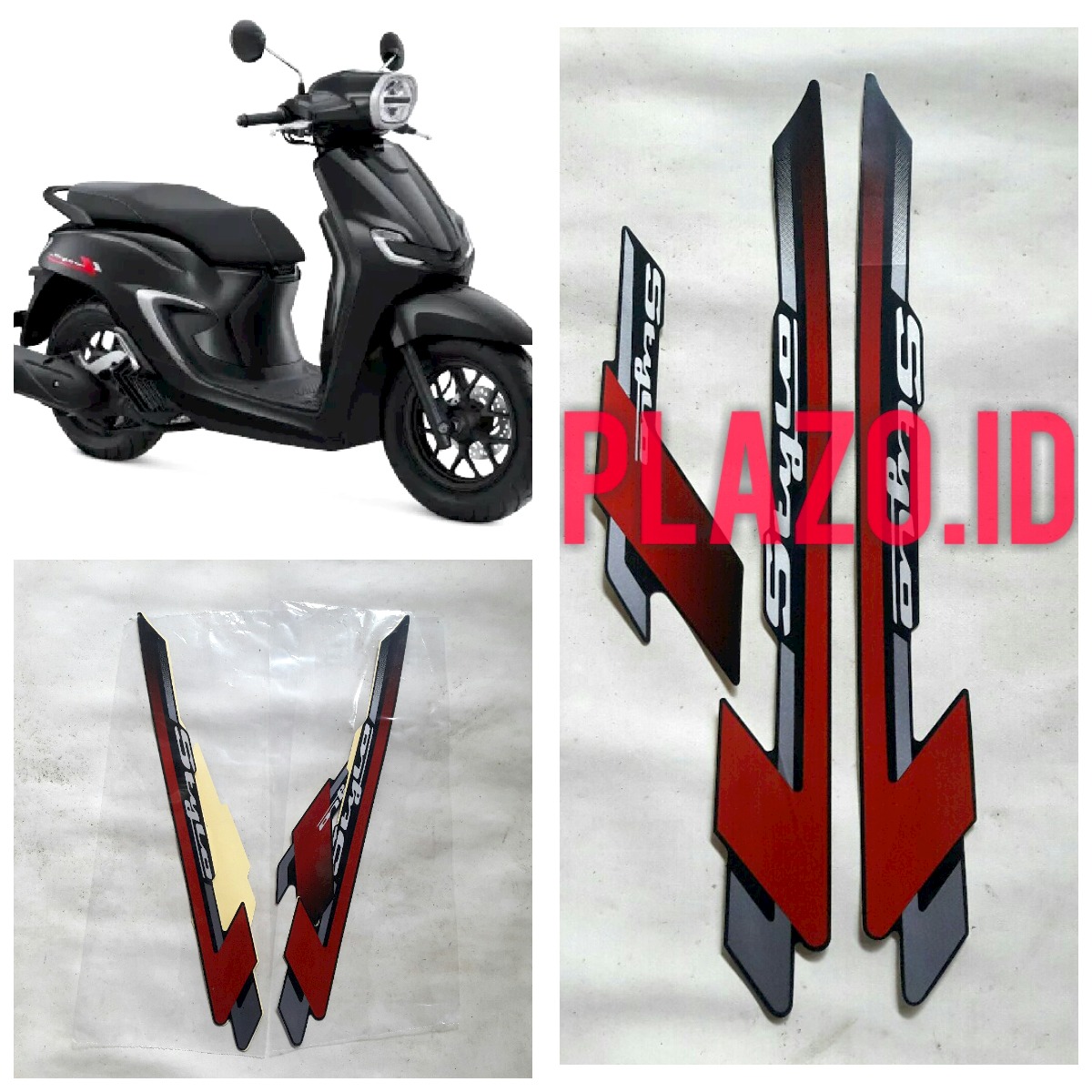 stiker striping lis body motor honda stylo 160 2024 full hitam | Lazada ...