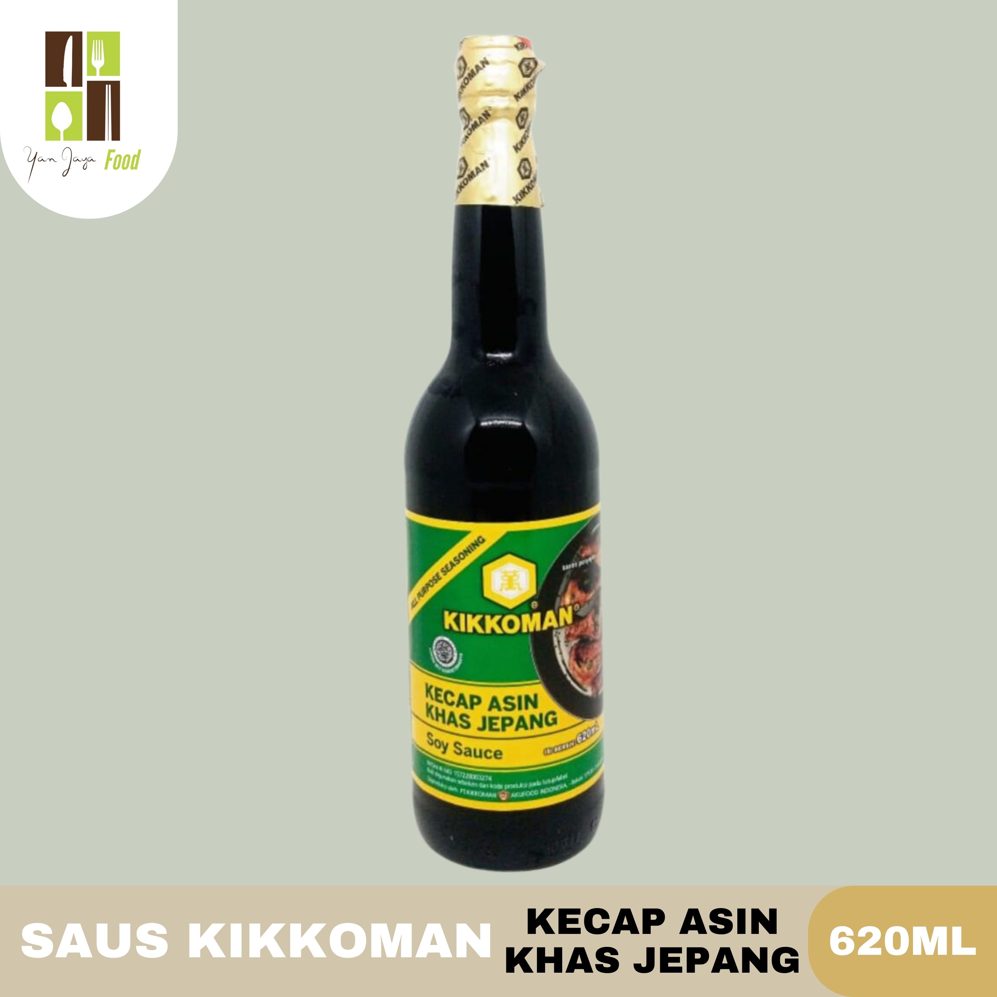 Kikkoman Kecap Asin Khas Jepang Halal Soy Sauce / Saus Kemasan 620ml ...