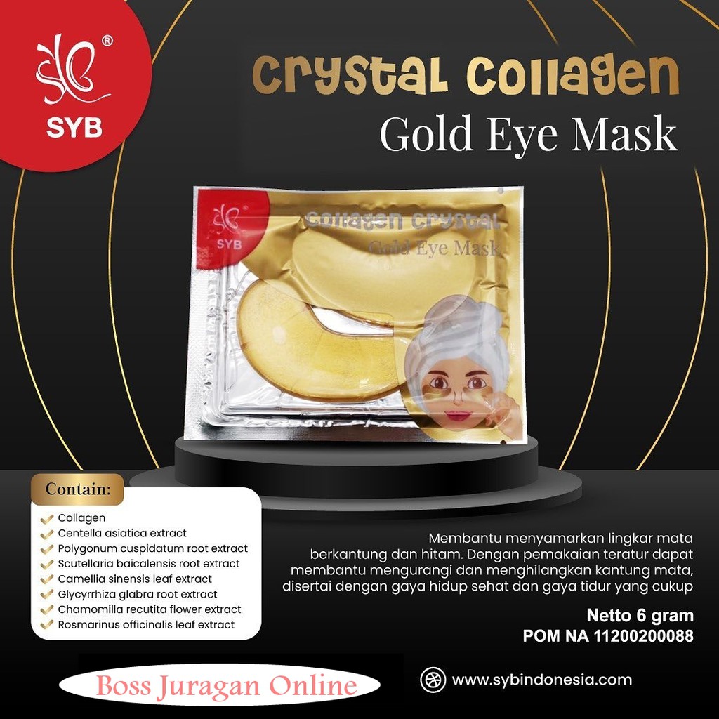SYB MASKER Mata & MASKER Bibir Crystal Collagen - SYB Gold Eye Mask ...
