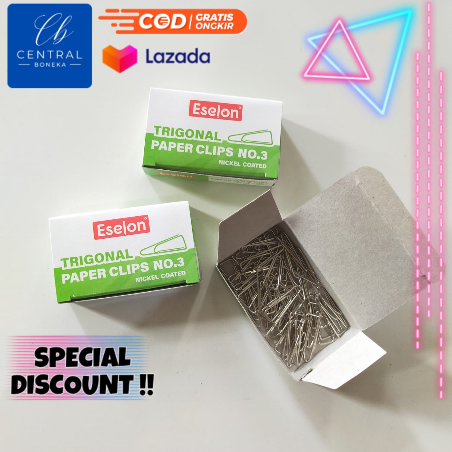 Penjepit Kertas / Trigonal Clips no 3 / Paper Clip Kecil sekitar 50 pcs ...