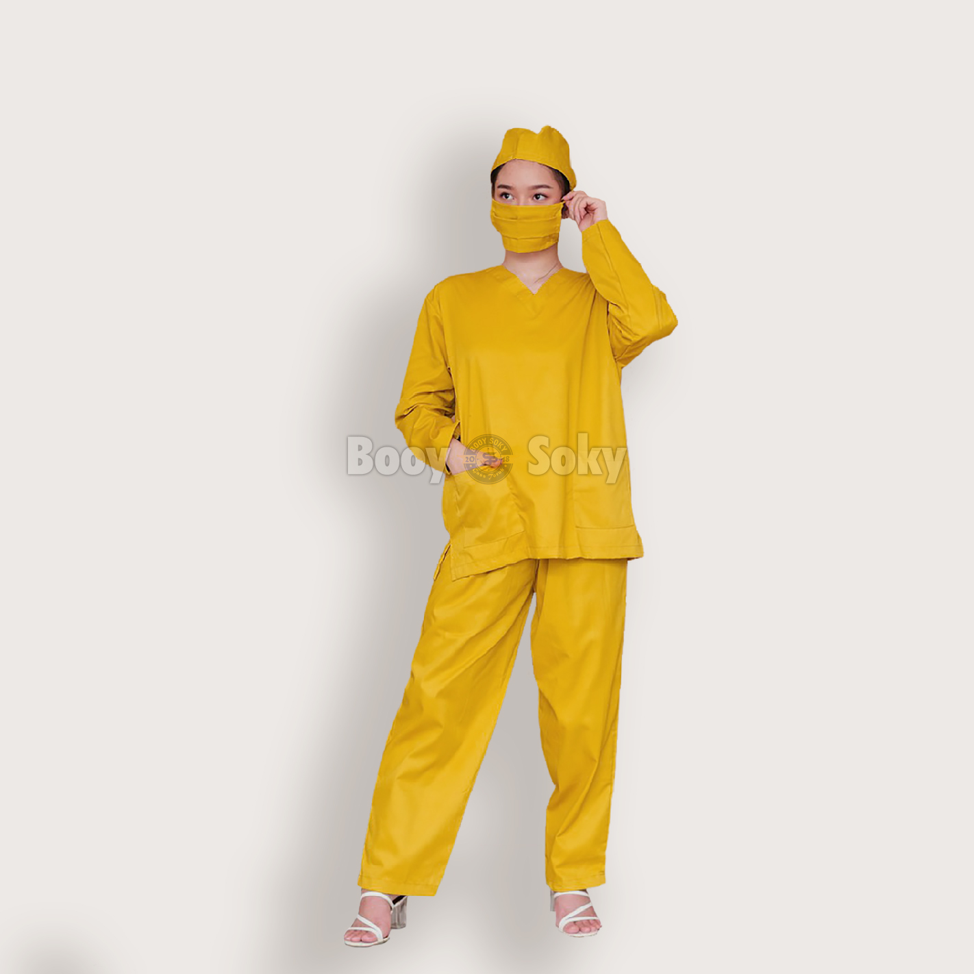 Baju Jaga Oka Ok Medis Scrub Lengan Panjang Pria dan Wanita, Baju Kerja ...