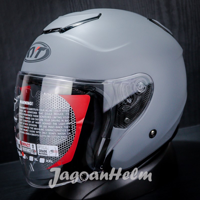 KYT HELM KYOTO R SOLID | MATT GORILA GREY | KYOTO SINGLE VISOR | Lazada ...