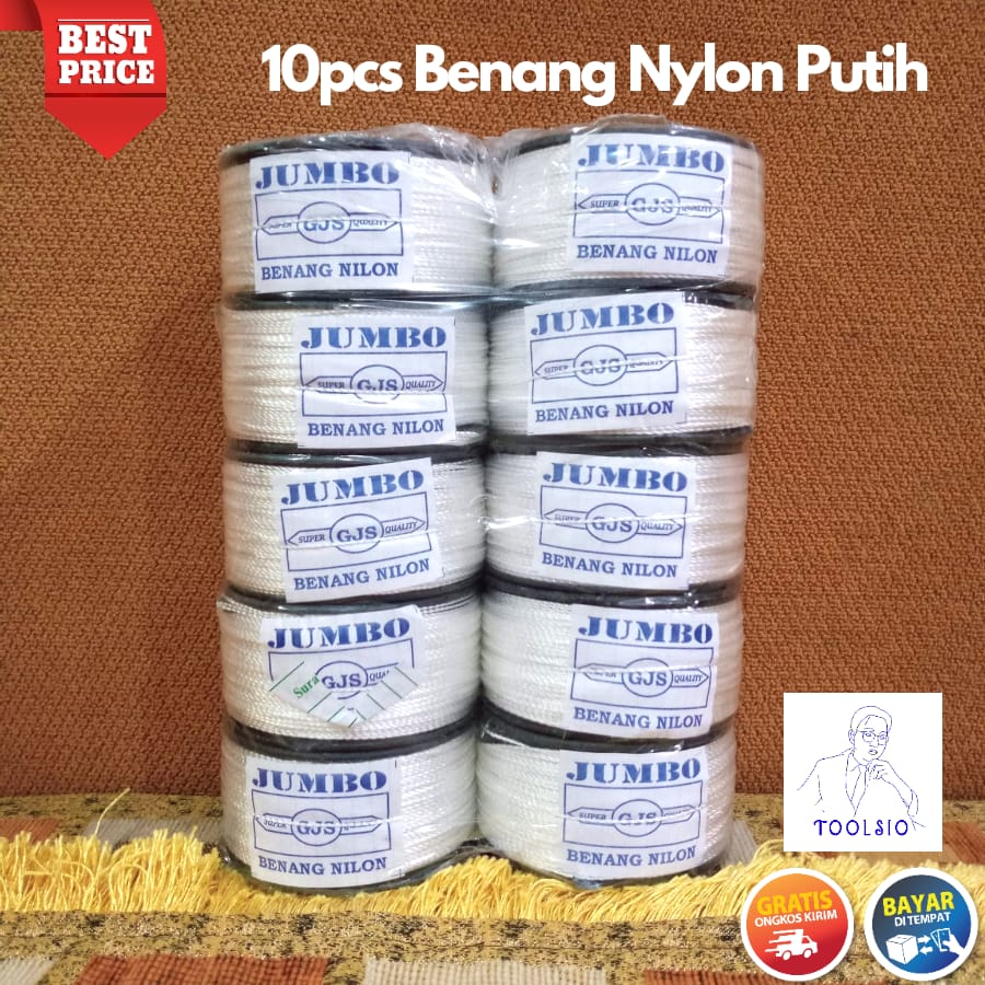 BENANG NYLON / TALI NILON PUTIH (10 roll) BESAR | Lazada Indonesia