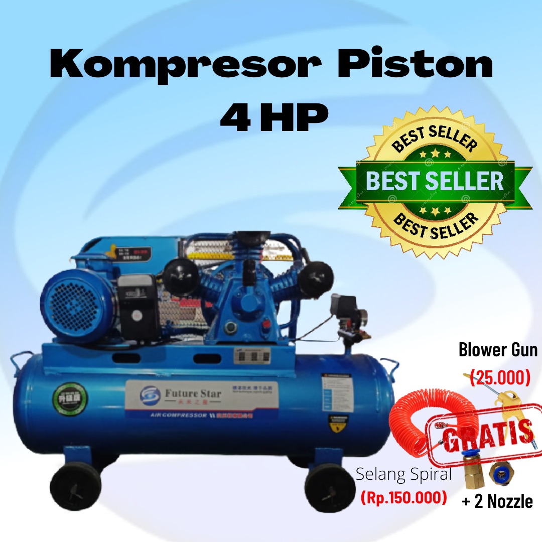 3 PISTON AIR COMPRESOR KOMPRESOR ANGIN 4HP KOMPRESOR LISTRIK W-0.36/8 ...