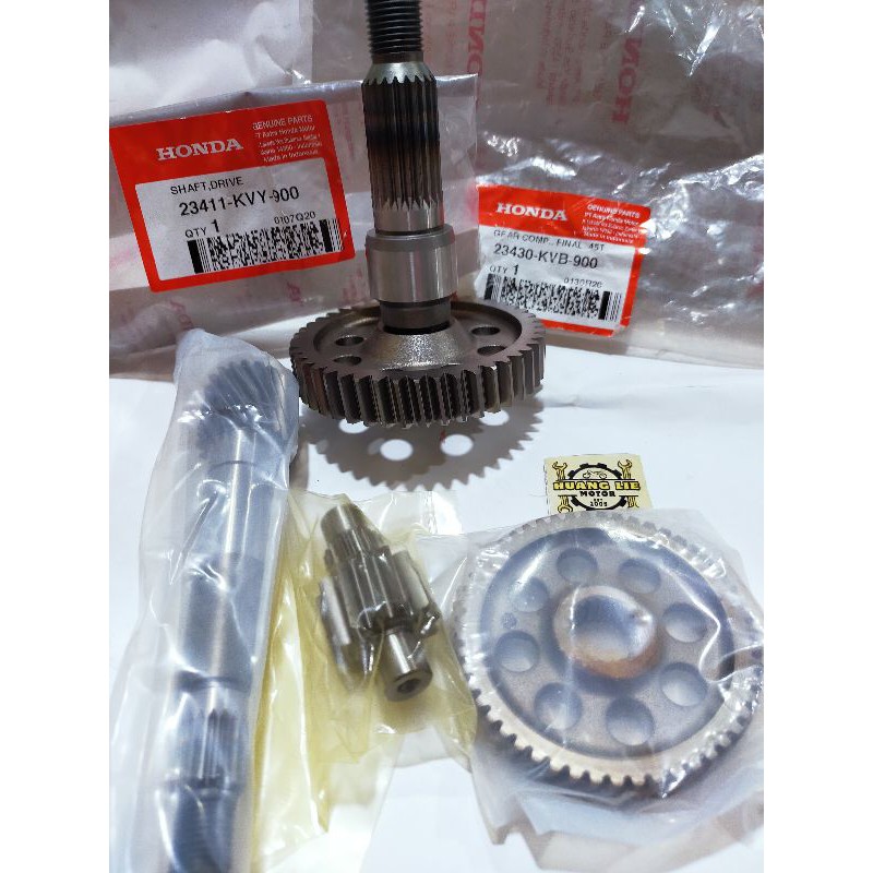gear rasio gigi transmisi gearbox poly set beat karbulator asli kvy ...